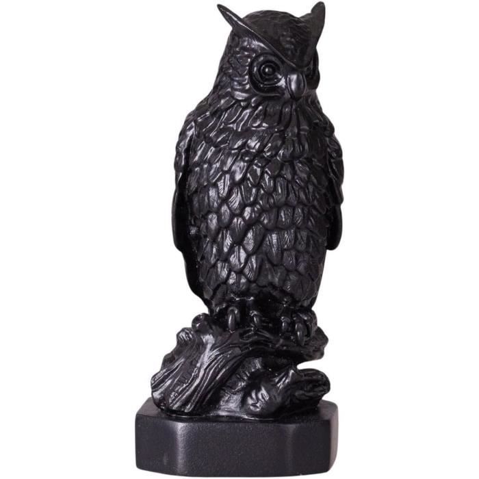 Statuette - Figurine Décorative En Pierre De Hibou Noir 10 Cm[m6957 ...