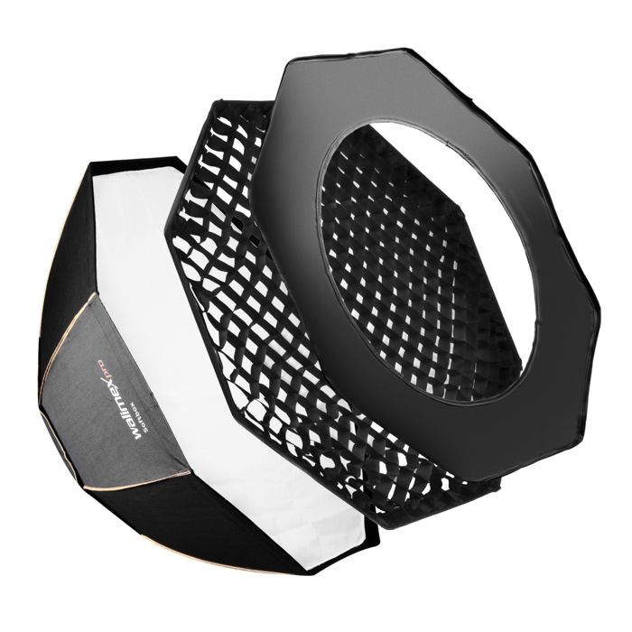 Walimex Pro Octagone Softbox Plus Boîte à lumière pour Flash Studio 120 mm Orange Line - 18816 ...