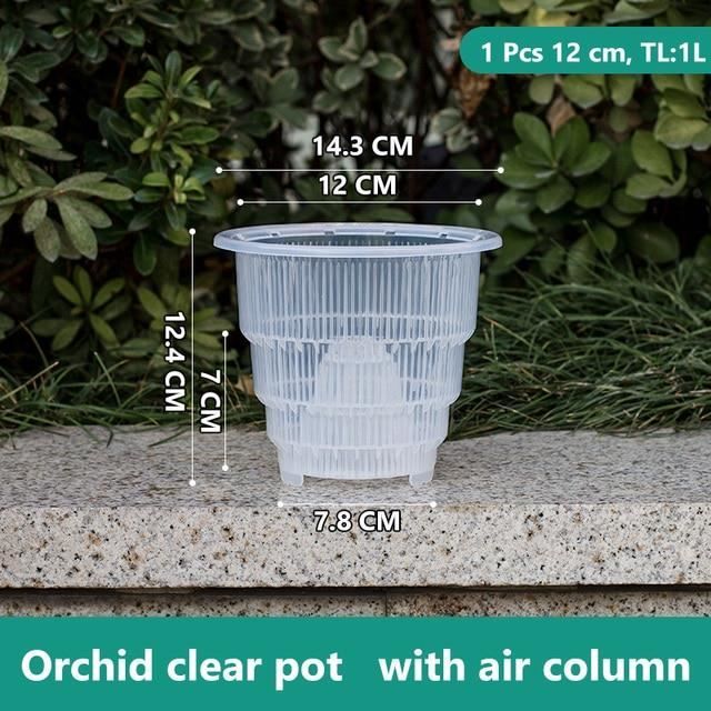 POT DE FLEUR,12cm clear-1 pc--Pot'orchidées transparent avec trous, Pot ...
