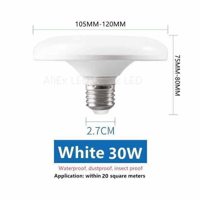 Ampoule,E27 UFO 30W 220V-Cold White--Ampoule Led E27 220v, Lampe Ufo, Blanc Froid, 15w 20w 40w ...