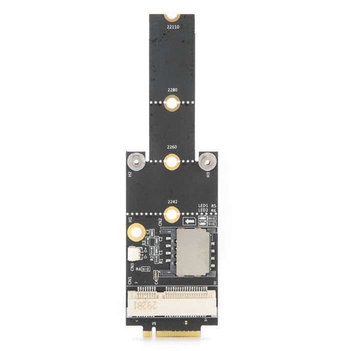 ZJCHAO Carte convertisseur Carte Adaptateur Convertisseur de Réseau Mini PCI-E vers NGFF (M.2 ...