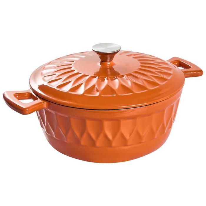 Marmite en fonte CASTINO Orange - Cdiscount Maison