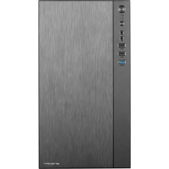 Boîtier Pc Micro Atx, Façade En Aluminium Brossé, Ventilateur 12Cm, Usb ...