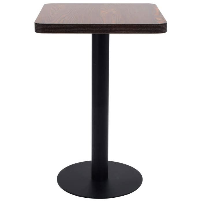 VidaXL Table de bistro Marron foncé 50x50 cm MDF 286428 - Cdiscount Jardin