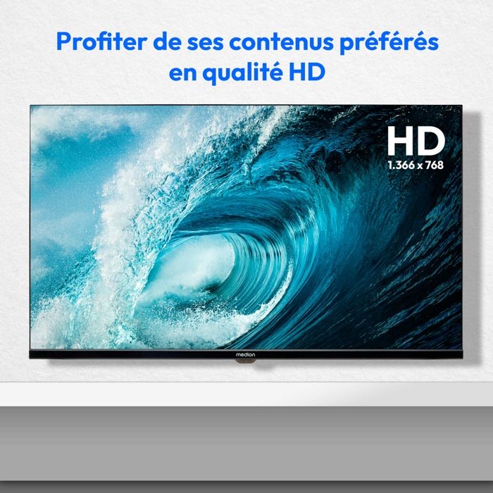 TV LED 32“ (80 cm) – MEDION MD832000 – HD Ready 1366x768 – 2xHDMI ...