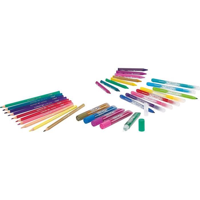 Kit de Coloriage Scintillant Color’Peps 8 Feutres à paillettes + 10 ...