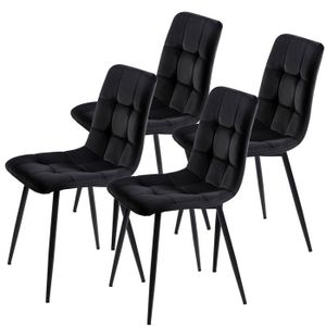 Chaise salle à manger noir 4 - Cdiscount