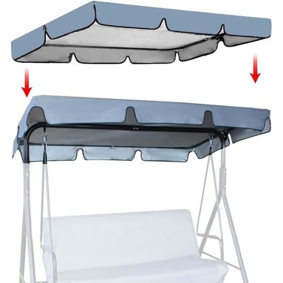 1 piece Toit de Rechange pour Balancelle de Jardin Anti-UV 142*120*18cm ...