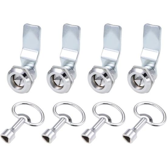 Verrou Clé Triangle Serrure Tubulaire 4Paquet[792] - Cdiscount Bricolage