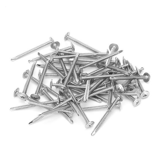 Vis autotaraudeuse - CIKONIELF - M4.2x45mm - Acier inoxydable 410 - Lot de 5 sacs - Résistante à ...