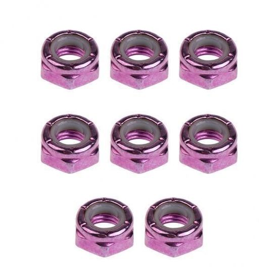 2x8pcs Skateboard Truck Roue Essieu Vis Écrous Longboard Accessoires Violet - Cdiscount Auto
