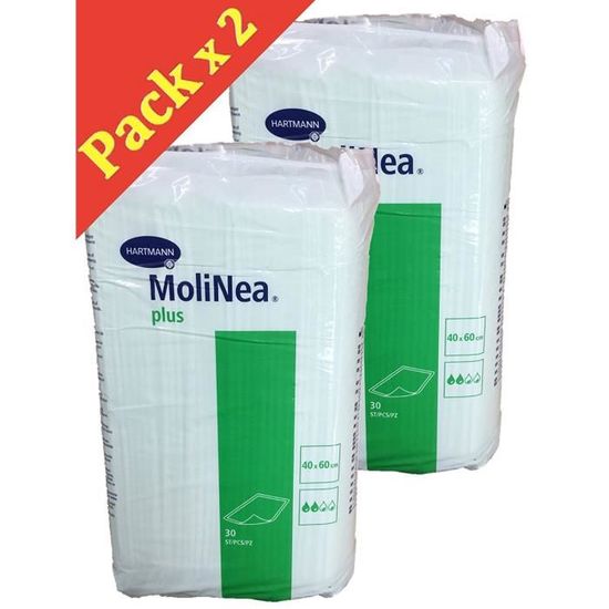 Alèse jetable Hartmann Molinea 60 x 40 cm Lot de 2 Paquets de 30 alèses ...
