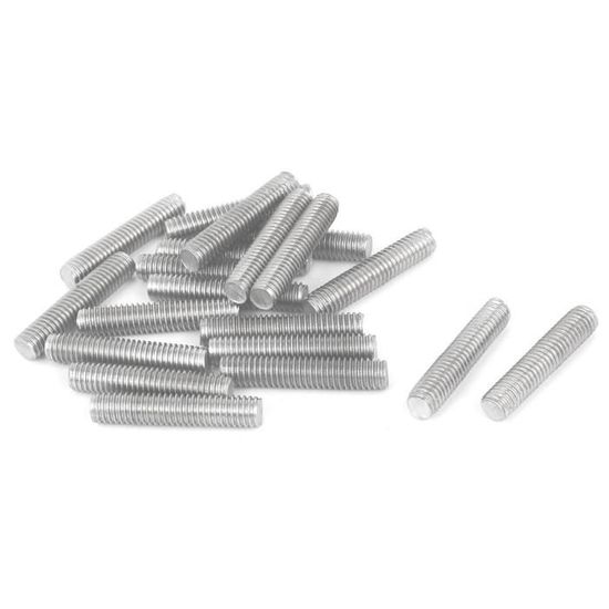 SOURCING MAP Tige Filetée M6x30mm entièrement filetée mâle tige acier ...