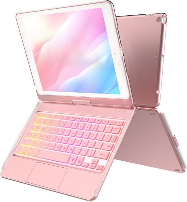 Étui avec clavier tactile pour iPad 10,2", pavé tactile multi-touch ...