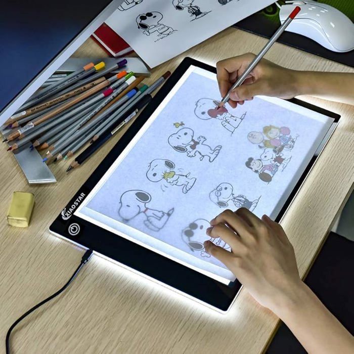 A4 Drawing Light Box, Tracing Board with Adjustable Brightness for ...