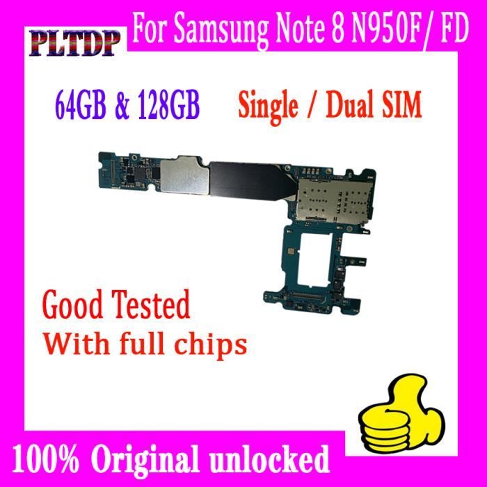 N950F-64GB 2SIM-Carte mère originale débloquée pour Samsung Galaxy Note ...