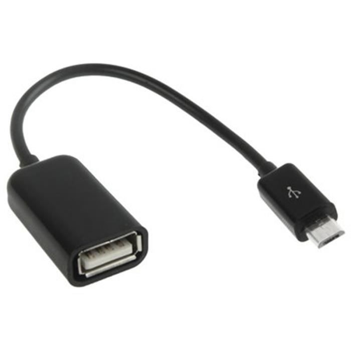 La couleur noire Adaptateur de Câble Micro USB OTG, Connecteur Micro ...
