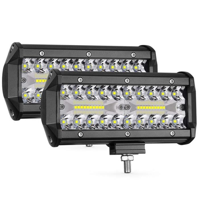 Phares de Travail LED, 7 Pouces 120W Projecteur LED Voiture Étanche ...