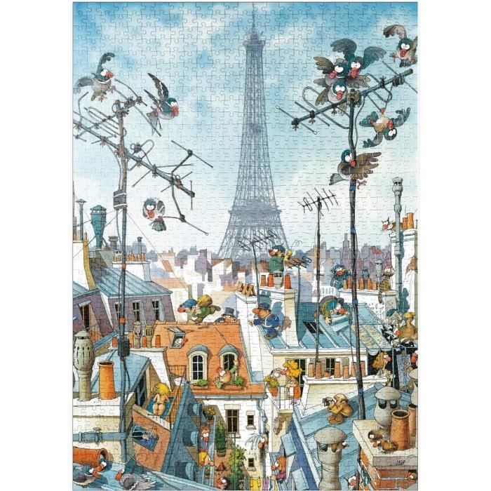 Tour Eiffel - Jean-Jacques Loup - Cartoon Classics - Premium 1000 Pièces Puzzle - Collection ...