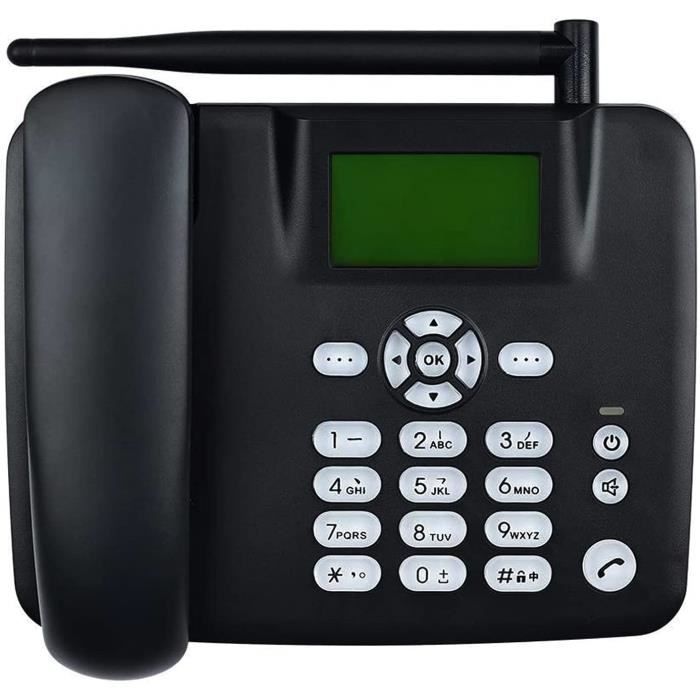 Téléphone De Bureau sans Fil GSM Quadribande Fonctions SMS, Téléphone ...