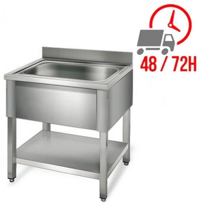 Plonge inox 1 bac - 700 x 600 mm / GOLDINOX -- LIVRAISON OFFERTE SOUS ...