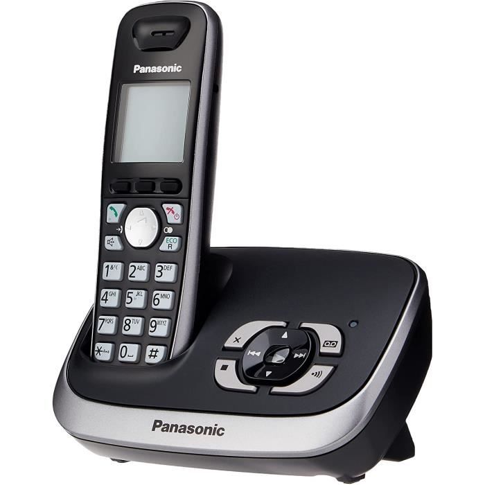 Téléphone sans fil KXTG6521GB avec répondeur Noir (import Allemagne ...