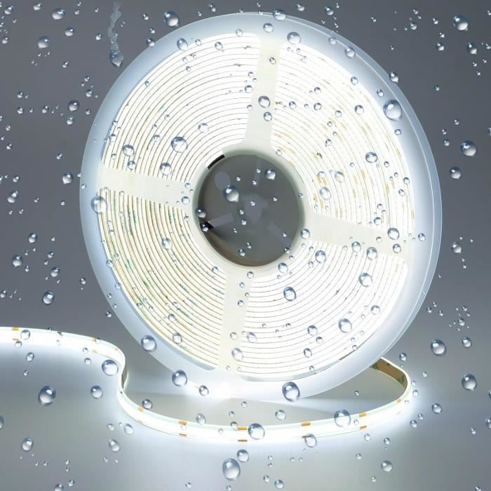 24V 10M Cob Ruban À Led Blanc Froid 6000K Ip65 Étanche 384Led-M ...