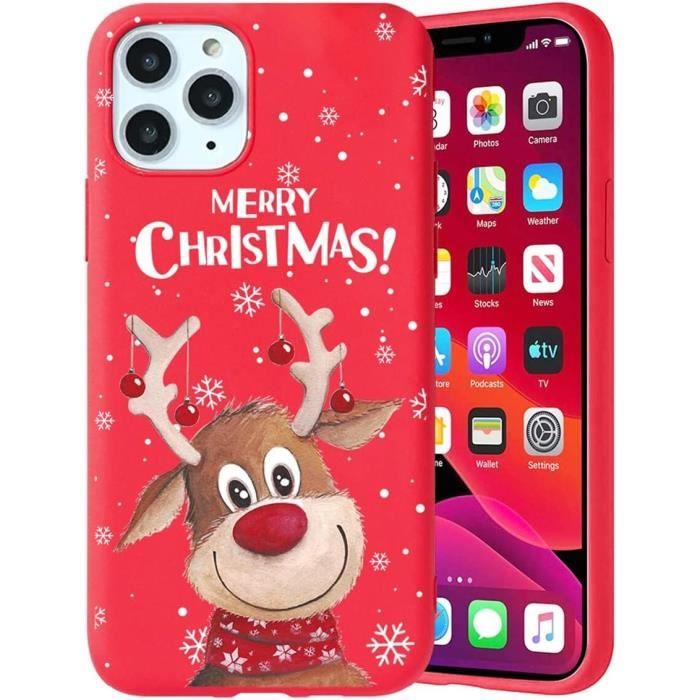 Noël Coque Pour Apple Iphone 11 Pro Max 6,5",coque En Rouge Silicone ...