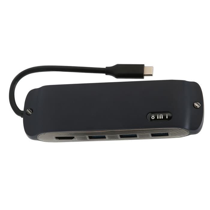 Fdit concentrateur USB C multiport Station d'accueil 8 en 1 ...