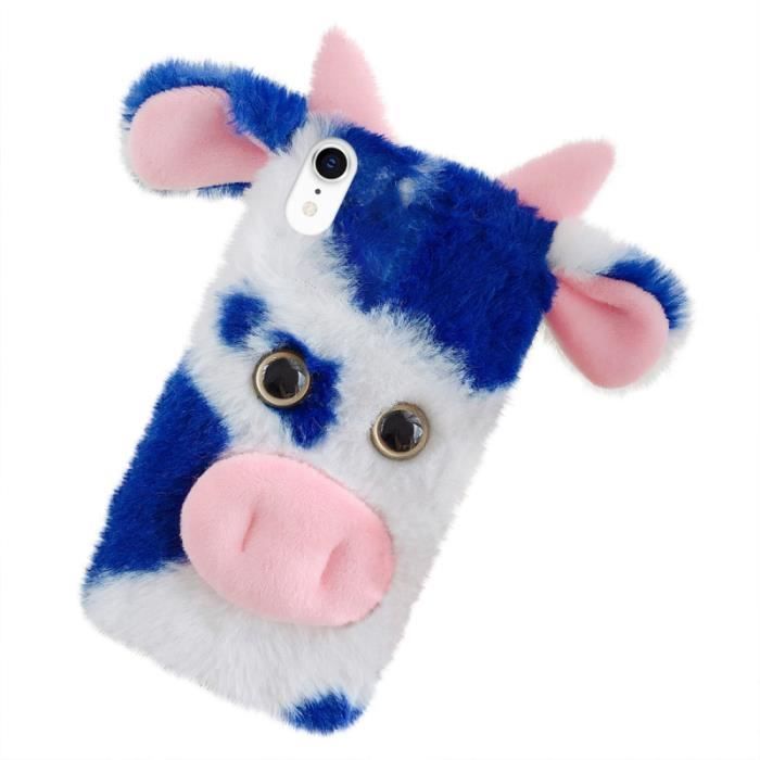 Protecteur de Cas de Téléphone Mobile de la Vache 1pc Moelleux ...
