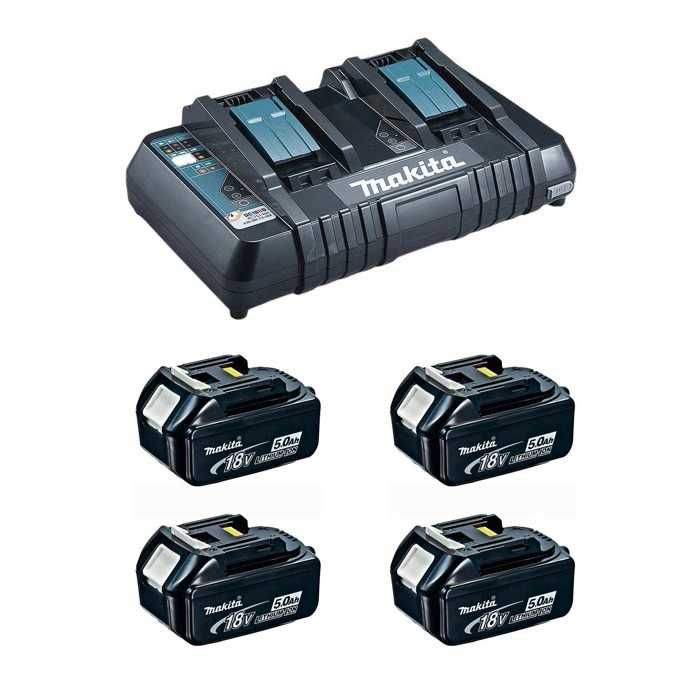 Power Set MAKITA (4 x 18V 5,0 Ah + DC18RD) - Cdiscount Bricolage