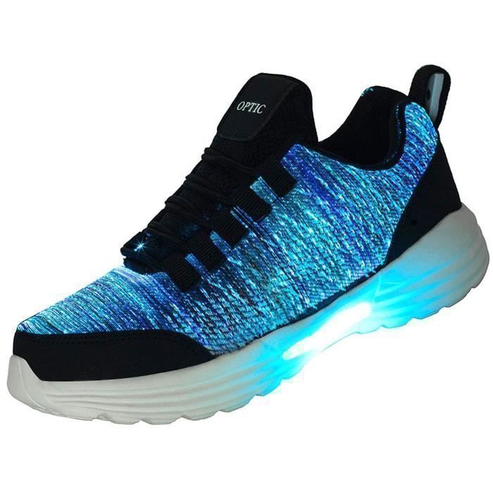 Chaussures De Fitness JN862 Fiber Optic LED Shoes Light Up Sneakers ...
