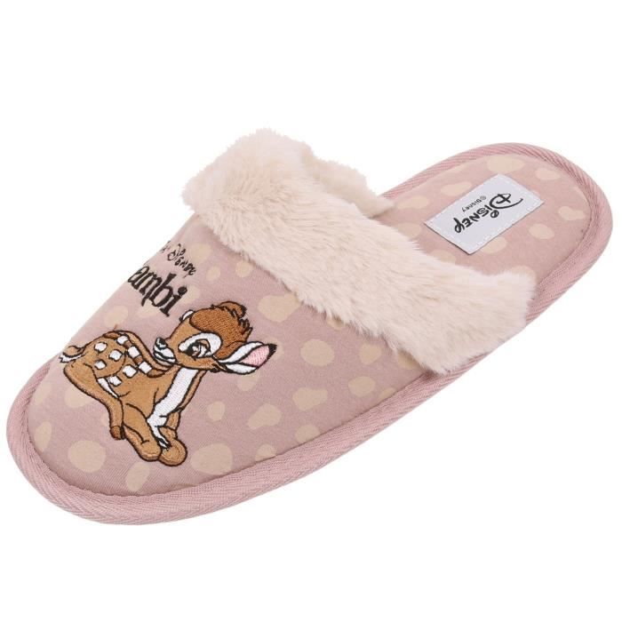 Chaussons beige et marron Bambi/slippers DISNEY beige - Cdiscount ...
