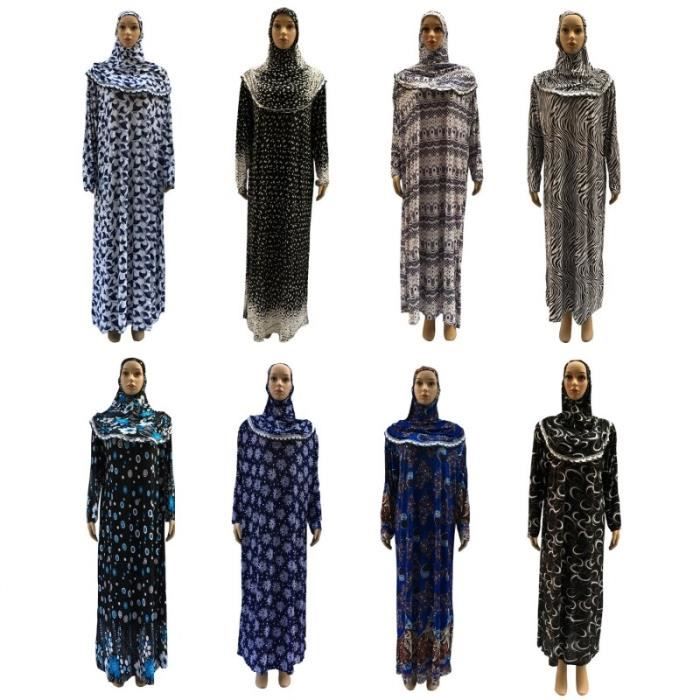 1 pièces Islam femmes Ihram Khimar Burka Niqab musulman Hajj Omra eau ...