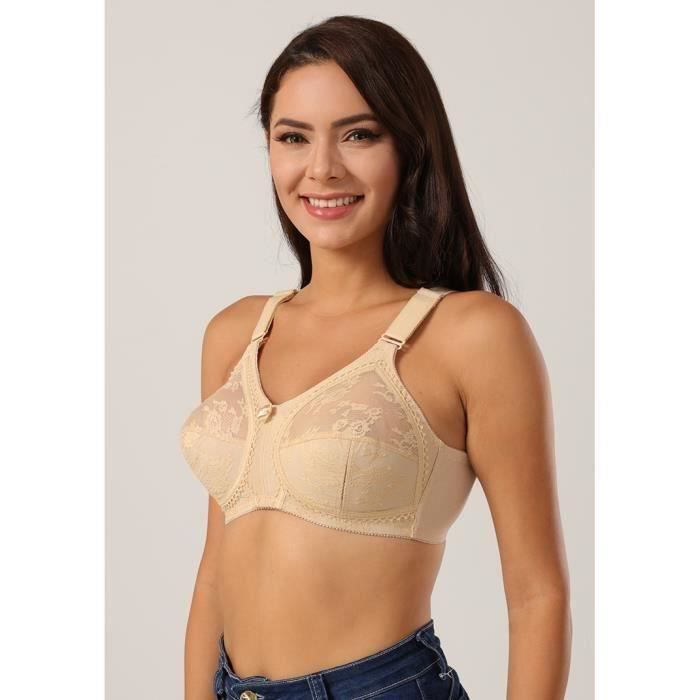 Femmes Grande Taille avec Broderie de Dentelle Soutien gorge grande taille, minimiseur de ...