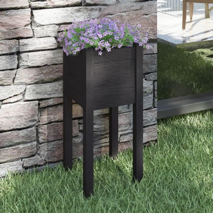 7850|BEL-ACHAT* Bac à fleurs de luxe - Jardinière d'extérieur Noir ...
