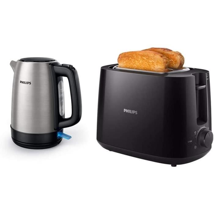 Bouilloire Philips HD9350/90 (2200W, 1,7L, Acier inoxydable) & Grille ...