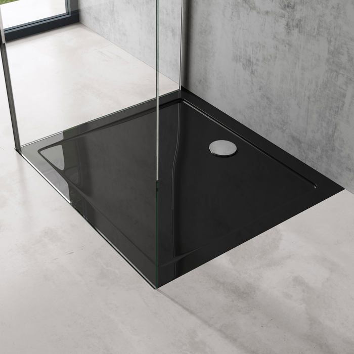 Sogood® Bac à Douche 90x100 Receveur de Douche Rectangulaire Noir ...