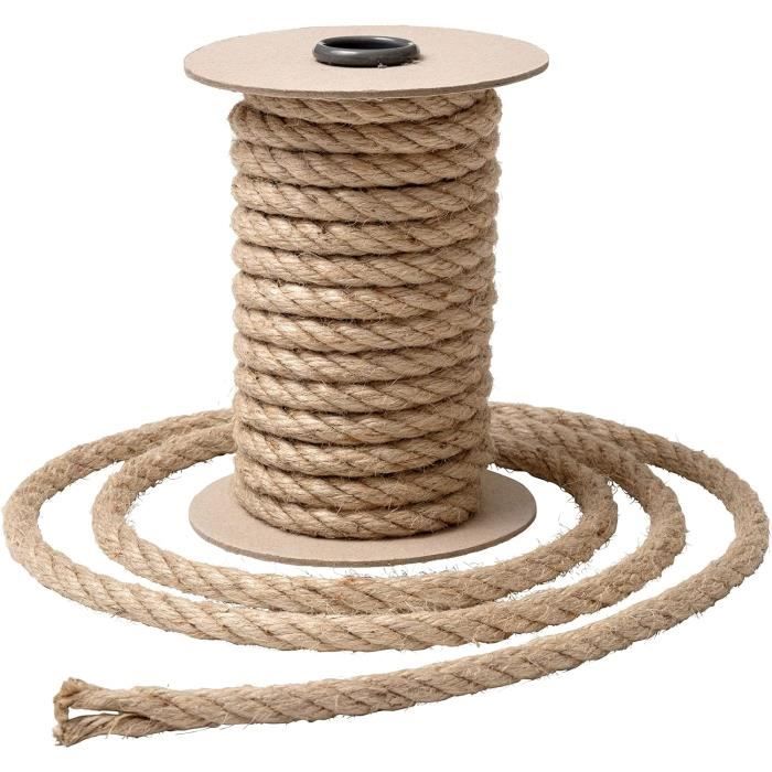 Corde en Jute Naturelle de 12 mm pour Décorations et Bricolage ...