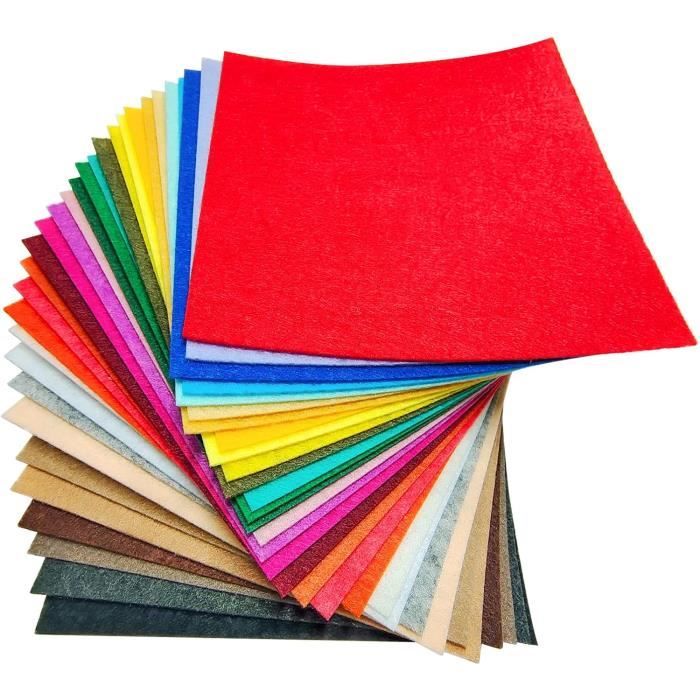 Feutrine pour L'artisanat, 32 Pièces Tissu de Feutre, 12,7×12,7cm ...