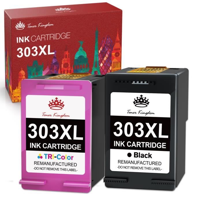 TONER KINGDOM 2 Cartouche d'encre Compatible pour HP 303 XL 303XL HP ...
