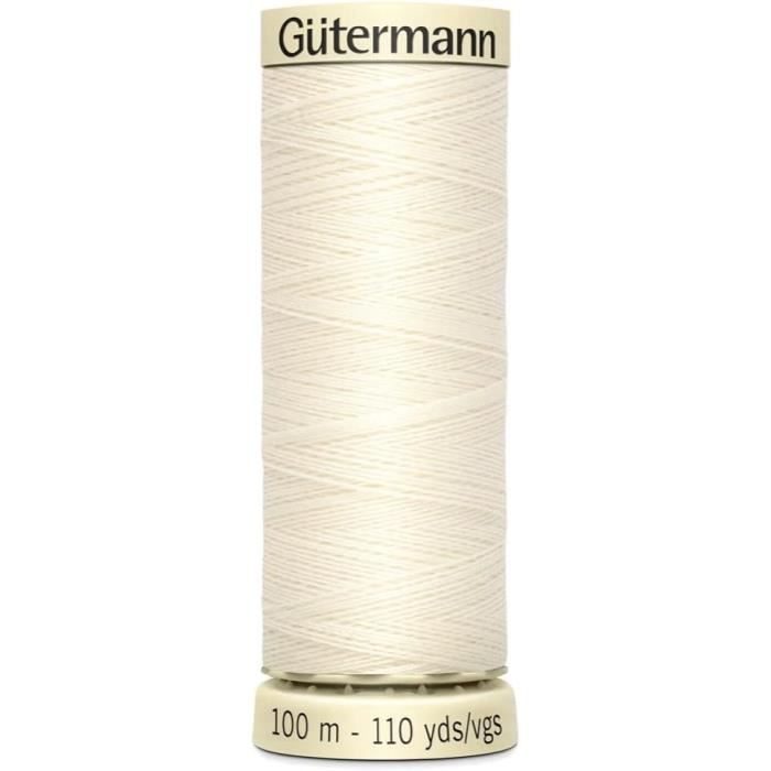 Fil à coudre Gutermann Sew-All - Polyester - Ivoire - 100m - Cdiscount ...
