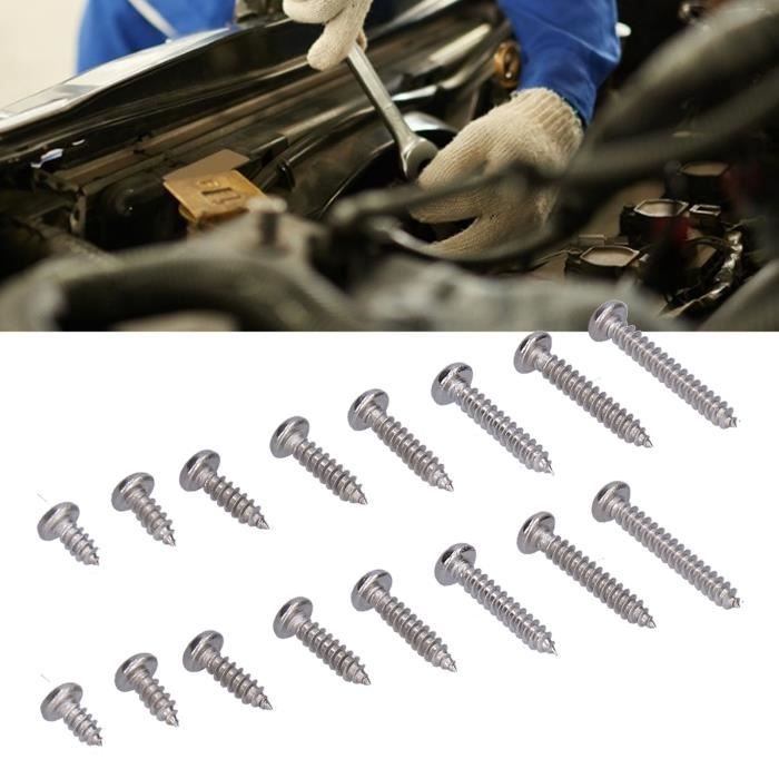 Vis à tôle BOY - YOSOO - Kit d'assortiment de 200 vis autotaraudeuses M3 en acier inoxydable ...