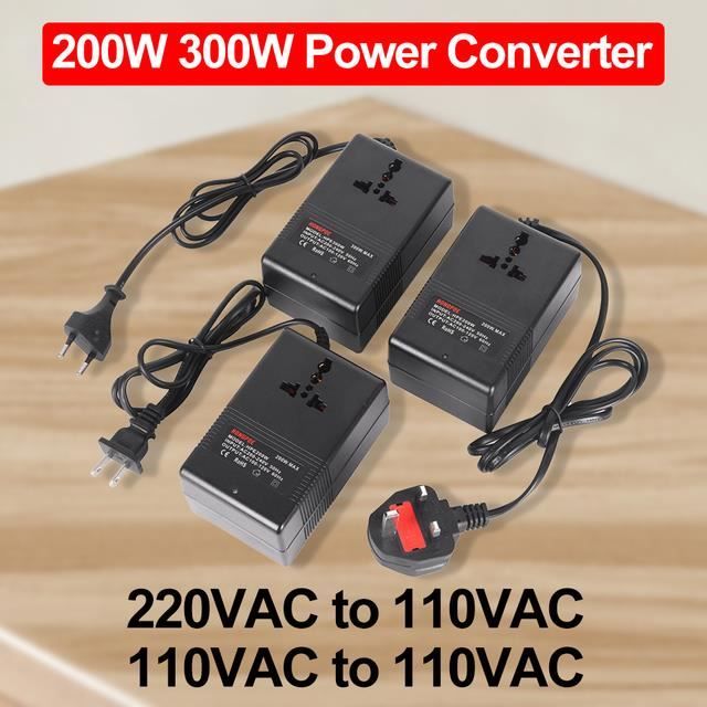PRISE UNIVERSELLE,US plug-200W 110V to 220VAC--Convertisseur de tension ...