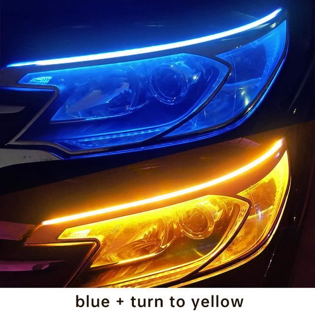 Phares - feux,blue yellow-30cm--Feux de jour LED DRL pour voiture ...