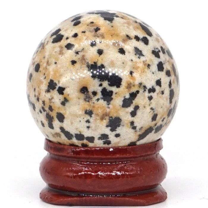 PIERRE VENDUE SEULE,Dalmation Jasper--Sphère de pierres précieuses ...