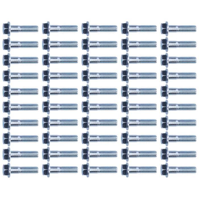 Zerone Vis à bride 50 pièces boulons à tête hexagonale à bride M8x32mm ...