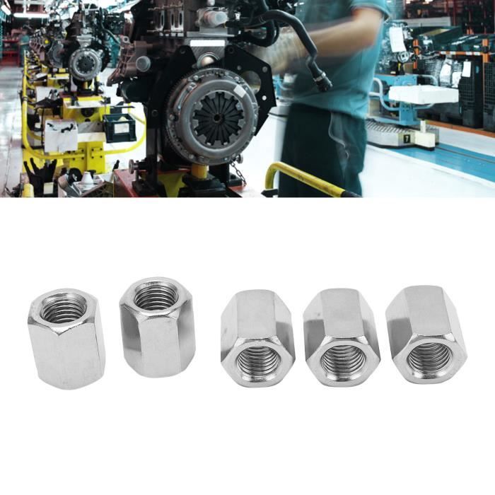 Crou d’accouplement hexagonal M16 argenté 5 Pièces Argent M16x2 24 L30mm Kit D'écrous D ...