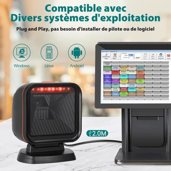 Scanner De Codes-Barres 1D 2D Qr Lecteur De Codes-Barres Barcode À ...