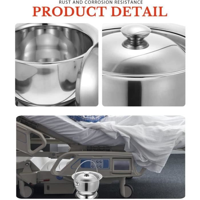 Bedpan Inox Bedpans Bedpans Chambre Pot avec Couvercle Adulte Bébé ...